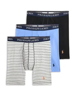 Polo Ralph Lauren Classic Fit Woven Boxers, Pack Of 3 - Cabana Plaid/standing Dog Print/newman P