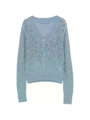 Ermanno Scervino Embellished Cardigan - Blue