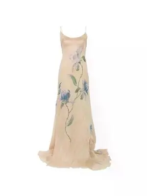 Ermanno Scervino Floral-print Maxi Dress - Neutrals