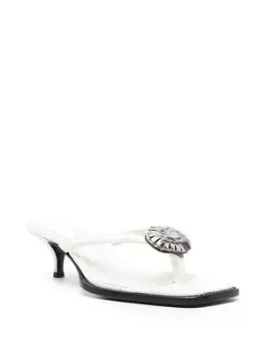 Ermanno Scervino Embellished Sandals - White