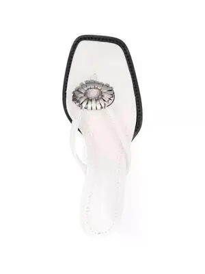 Ermanno Scervino Embellished Sandals - White