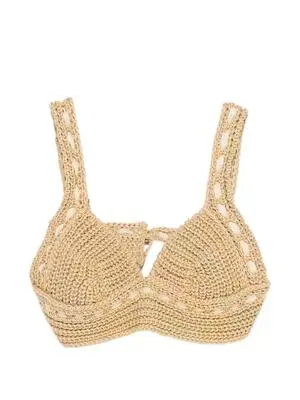 Ermanno Scervino Crochet Knit Top - Neutrals