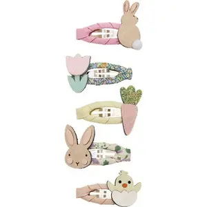 MIMI & LULA 5-pack Easter Mini Clic Clacs Hair Clips - Pink