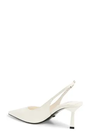 TONY BIANCO Pointed Toe Slingback Pump - White High Shine