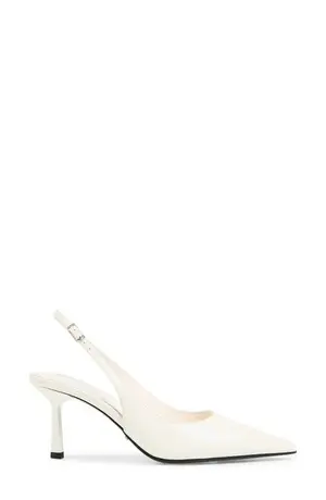 TONY BIANCO Pointed Toe Slingback Pump - White High Shine