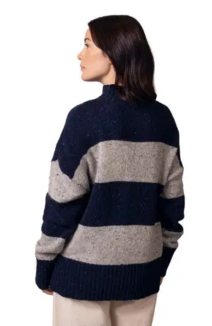 CELTIC & CO. Donegal Colourblock Funnel Neck Sweater