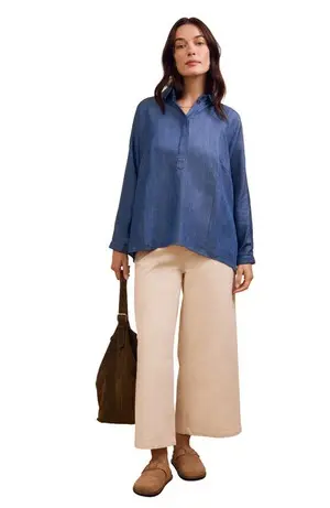 CELTIC & CO. Drapey Pop Over Blouse
