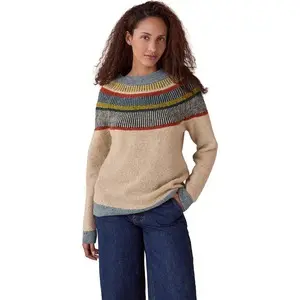 CELTIC & CO. Statement Donegal Sweater - Oatmeal/lime