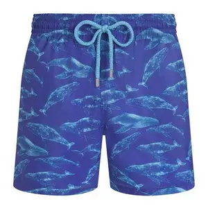 Vilebrequin Ultra-light And Packable Swim Shorts Sparkling Whales - Versailles