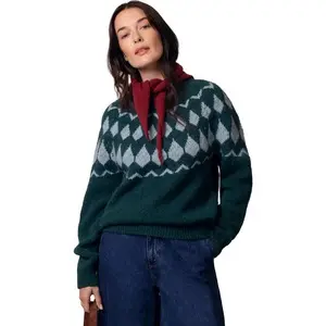 CELTIC & CO. Lofty Diamond Yoke Sweater - Bottle Green
