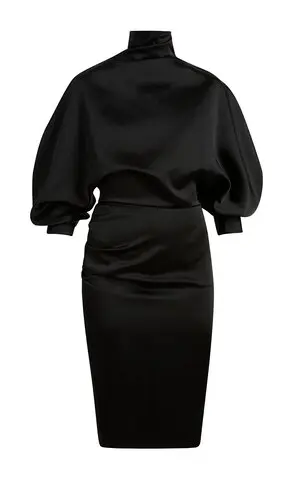 Khaite Harlin Crushed Dress - Black