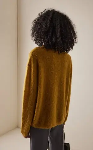 ZANKOV Ryan Solid Brushed Mohair Sweater