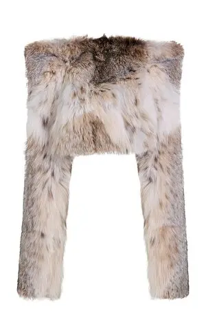 Khaite Meko Cropped Lynx-fur Jacket - Neutral