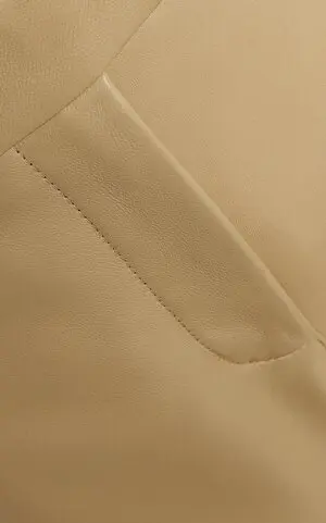 Calvin Klein Garance Leather Pants - Tan