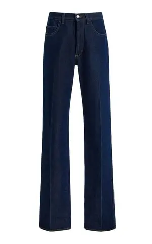 Calvin Klein Rigid High-rise Straight-leg Jeans - Navy