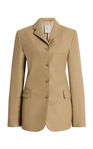 Calvin Klein Francine Leather Blazer - Tan