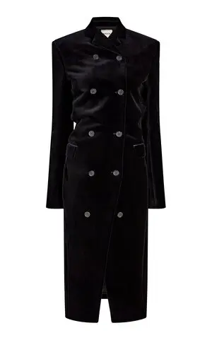 Khaite Rolon Sateen-wool Coat - Black