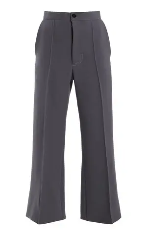 ZANKOV Wool Crepe Pant - Grey