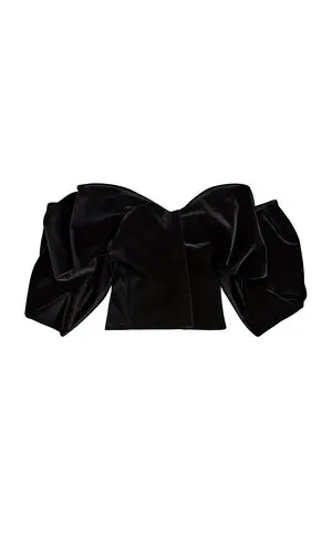 Khaite Carey Velvet Top - Black