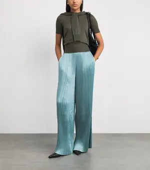 JOSEPH Satin Wide-leg Trousers