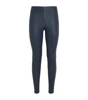 JOSEPH Stretch-leather Leggings - Blue