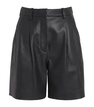 JOSEPH Suze Leather Shorts