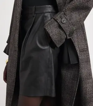 JOSEPH Suze Leather Shorts
