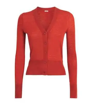 JOSEPH Cashmere Cashair Cardigan - Red