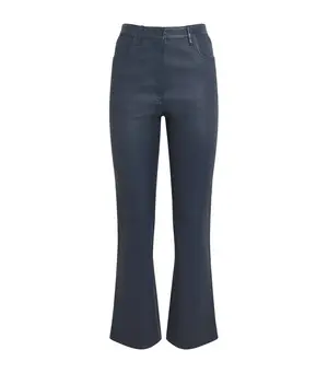 JOSEPH Leather Stretch Duke Trousers - Blue