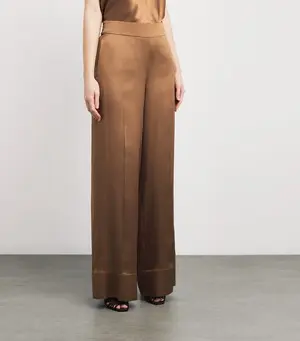 JOSEPH Silk Satin Dijon Trousers