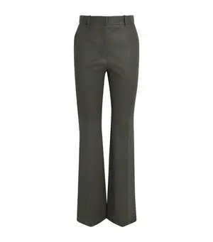 JOSEPH Tafira Flared Leather Trousers
