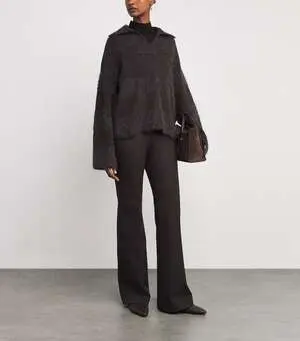 JOSEPH Stretch-gabardine Tafira Flared Trousers - Brown