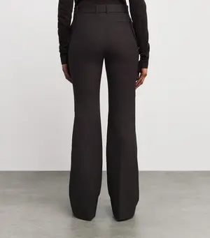 JOSEPH Stretch-gabardine Tafira Flared Trousers - Brown