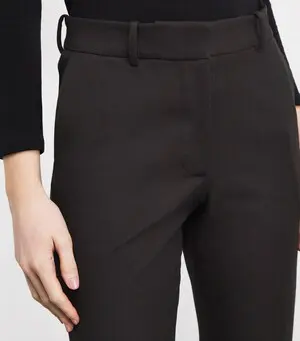 JOSEPH Gabardine Coleman Slim Trousers - Brown