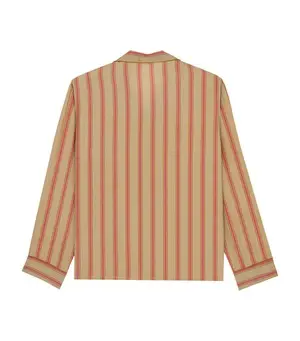 Saint Laurent Cupro Stripe Pyjama Top