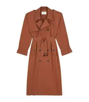 Saint Laurent Cotton-silk Oversized Trench Coat