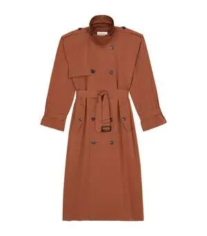 Saint Laurent Cotton-silk Oversized Trench Coat