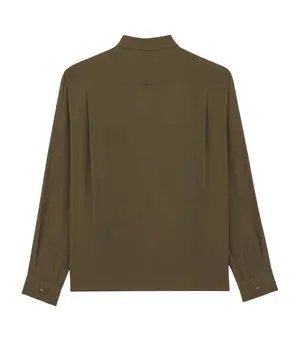 Saint Laurent Silk Double-pocket Shirt - Grey