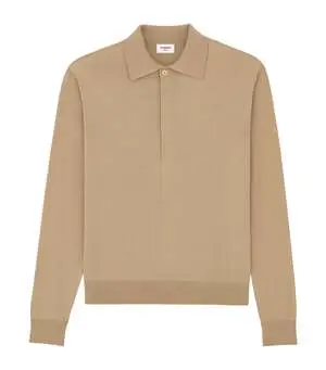 Saint Laurent Silk-cotton Polo Sweater