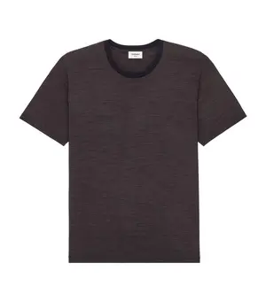 Saint Laurent Wool Stripe Cassandre T-shirt