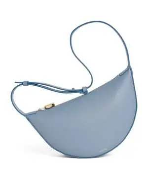 JOSEPH Leather Bean Shoulder Bag - Blue