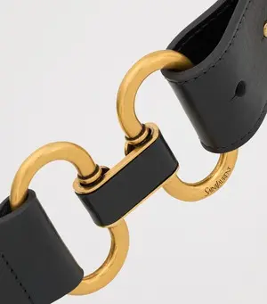 Saint Laurent Leather Double Ring Belt