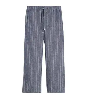 Max Mara Linen Stripe Cresta Trousers