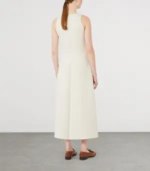 Max Mara Cotton-blend Pleated Midi Dress