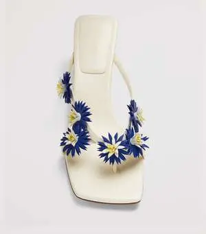 Bottega Veneta Lambskin Embellished Thong Sandals