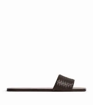 Bottega Veneta Lambskin Travel Mules - Brown