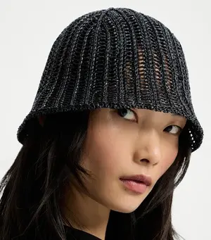 Brunello Cucinelli Woven Bucket Hat - Black