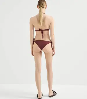 Brunello Cucinelli Side-tie Bikini Bottoms - Red
