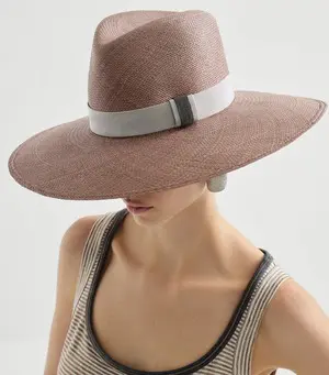Brunello Cucinelli Straw Trilby Hat