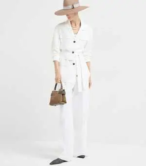 Brunello Cucinelli Twill Safari Blazer